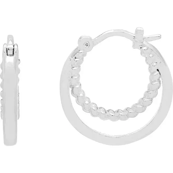Estée Lauder Layered Hoop Earrings - Silver