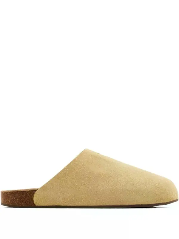 Adidas Embossed Suede Clogs - Brown