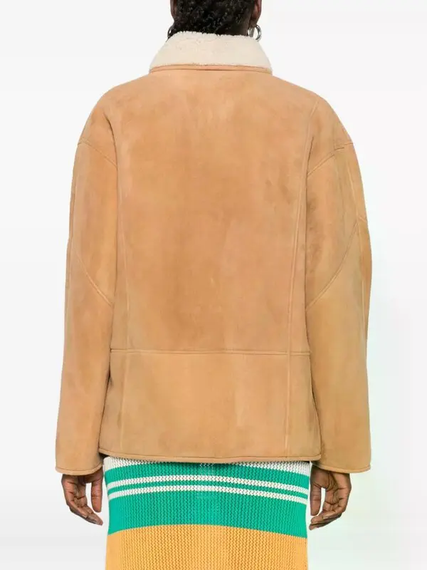 BLAZÉ MILANO Button-up Suede Jacket - Brown