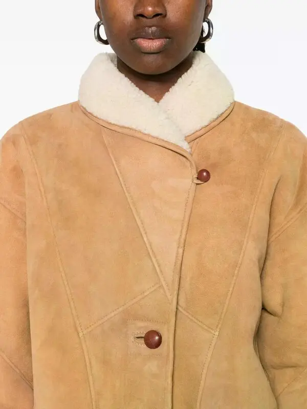 BLAZÉ MILANO Button-up Suede Jacket - Brown
