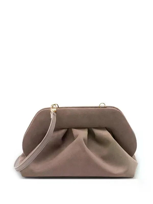THEMOIRE Pleated Clutch Bag - Brown