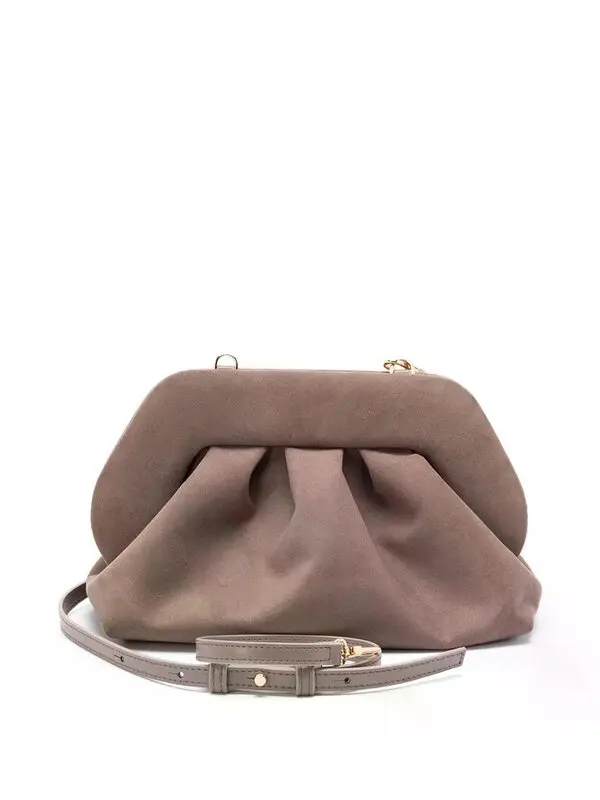 THEMOIRE Pleated Clutch Bag - Brown