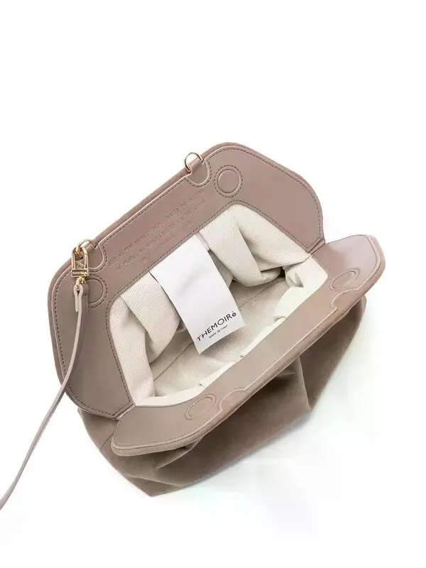 THEMOIRE Pleated Clutch Bag - Brown