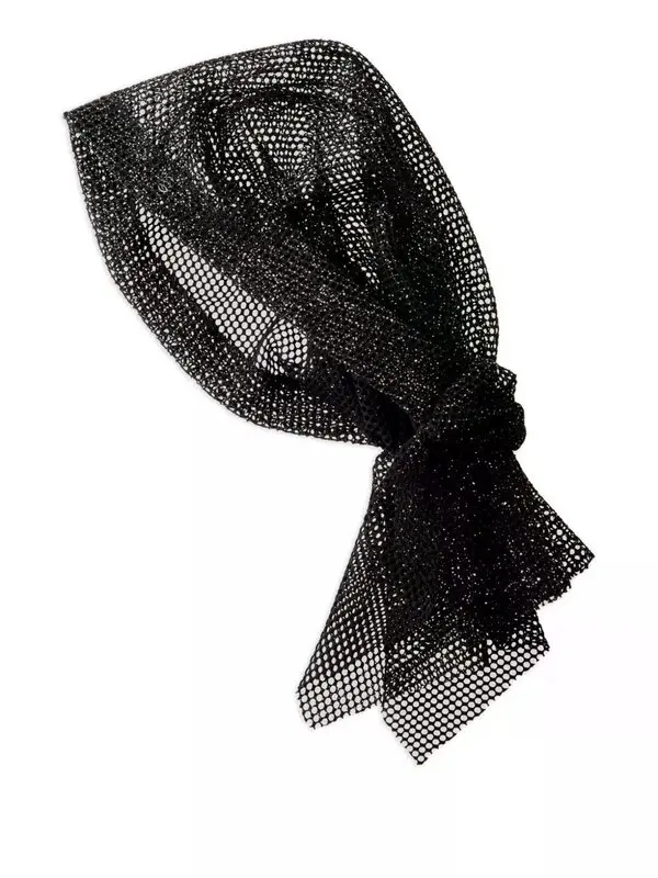 MAISON MICHEL Mesh Hair Scarf - Black