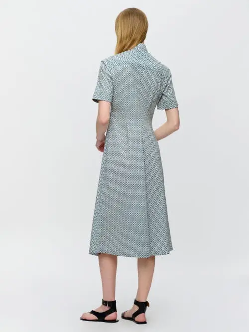 CALLAS MILANO Printed Shirt Dress - Blue Print