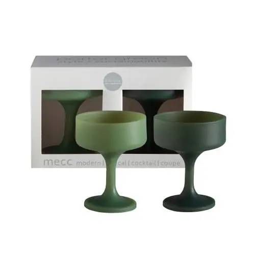 PORTER GREEN Mecc | Unbreakable Cocktail Glasses - Sage + Olive