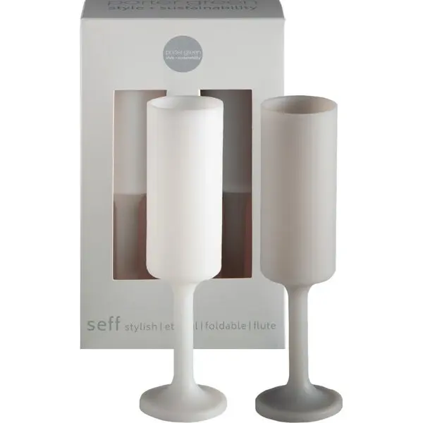 PORTER GREEN Seff | Unbreakable Champagne Flutes - Blanc + Dove