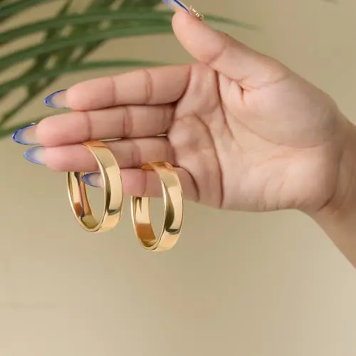 Jessica Simpson Textured Half Hoop Earrings