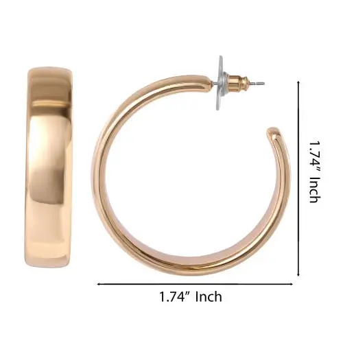 Jessica Simpson Textured Half Hoop Earrings