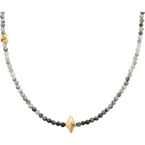 COLLECTION 1304 Eagle Eye Stone Necklace - Gold