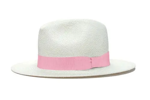 LASTELIER Panama Straw Hat - Light Pink