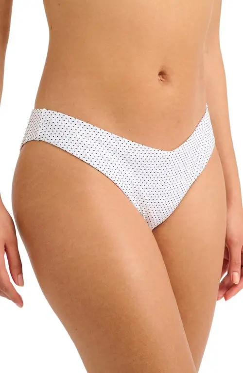 Onia Micro Polka Dot Chiara Bikini Bottom - White/black