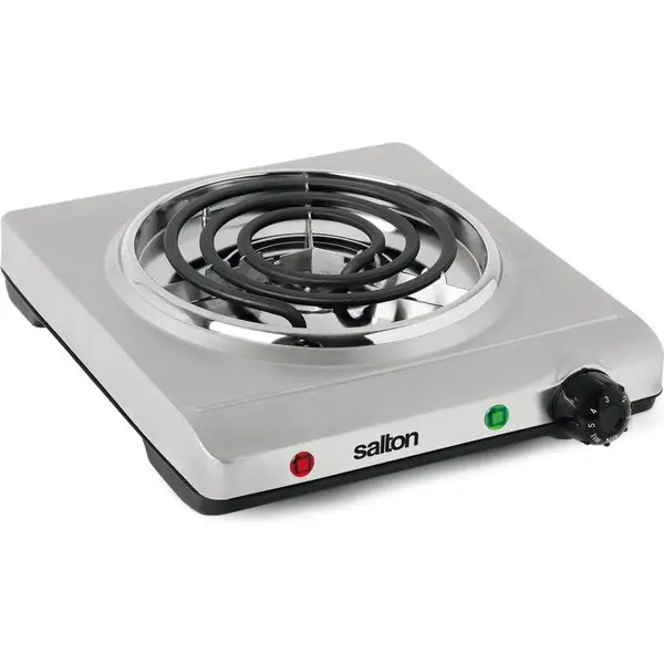 SALTON Stainless Steel Portable Cooktop - Silver