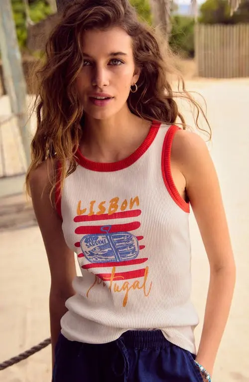 NEXT Lisbon Rib Graphic Tank