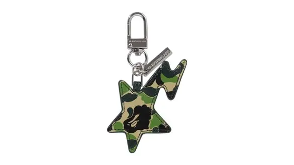 A BATHING APE Abc Camo Sta Keychain - Green