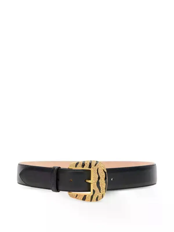 Roberto Cavalli Zebra-print Belt - Black
