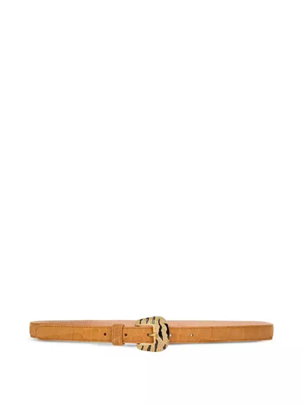 Roberto Cavalli Crocodile-embossed Belt - Brown