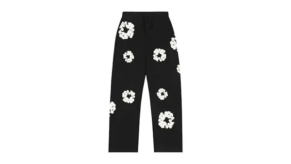DENIM TEARS Cotton Wreath Baggy Sweatpants - Black