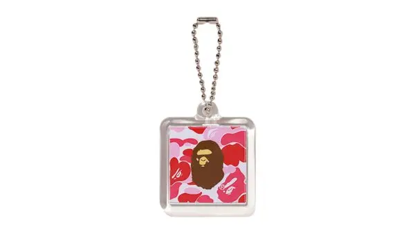A BATHING APE Abc Camo Keychain - Pink