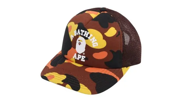 BAPE 1st Camo College Mesh Cap - Orange