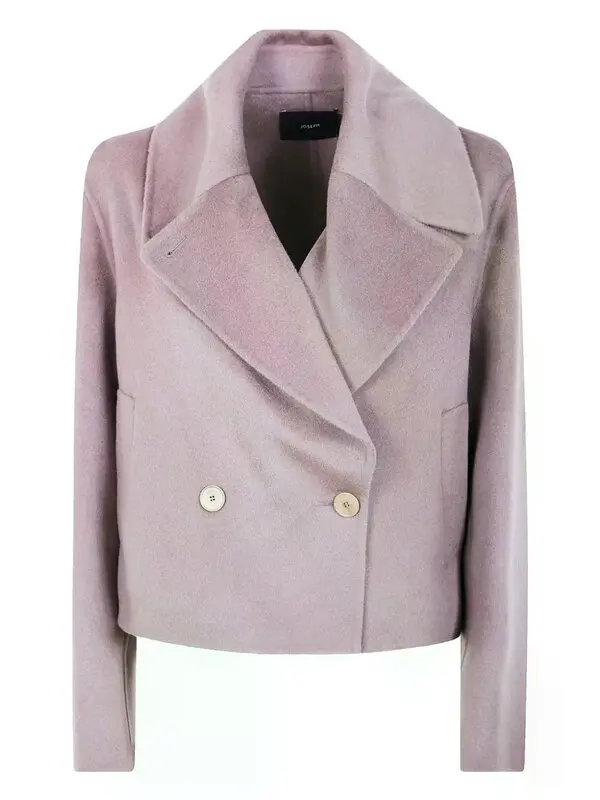 JOSEPH Double-breasted Wool Jacket - Neutrals
