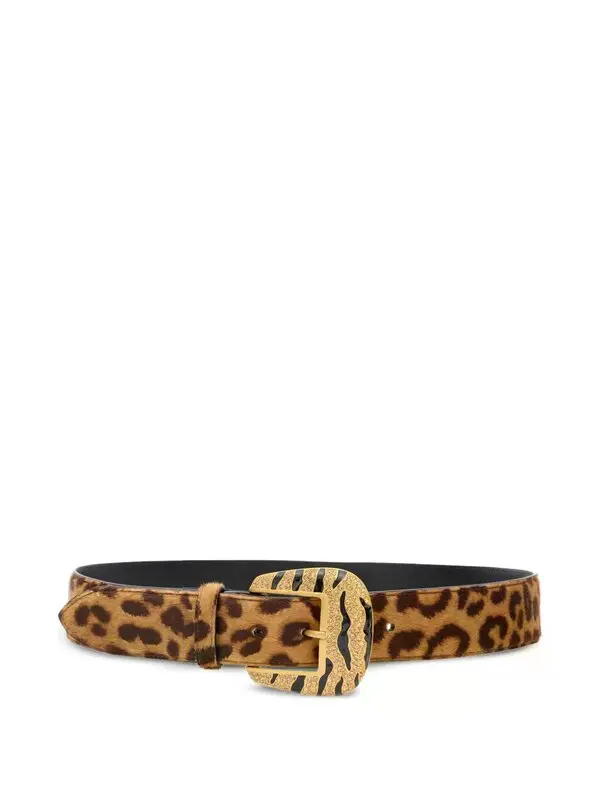 Roberto Cavalli Leopard-print Belt - Brown