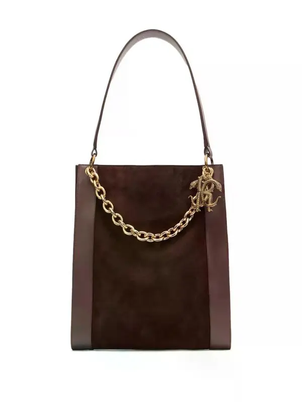 Roberto Cavalli Chain-embellished Shoulder Bag - Brown
