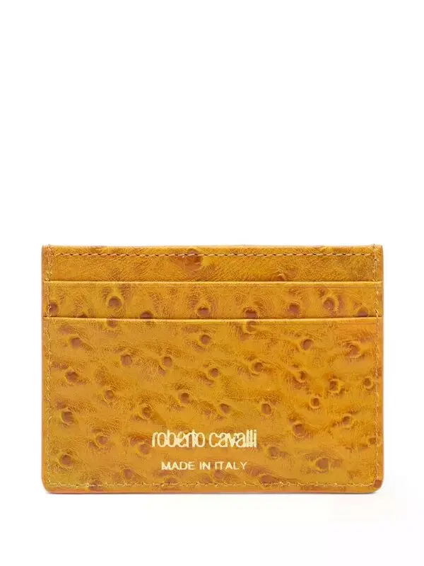 Roberto Cavalli Leather Cardholder - Yellow
