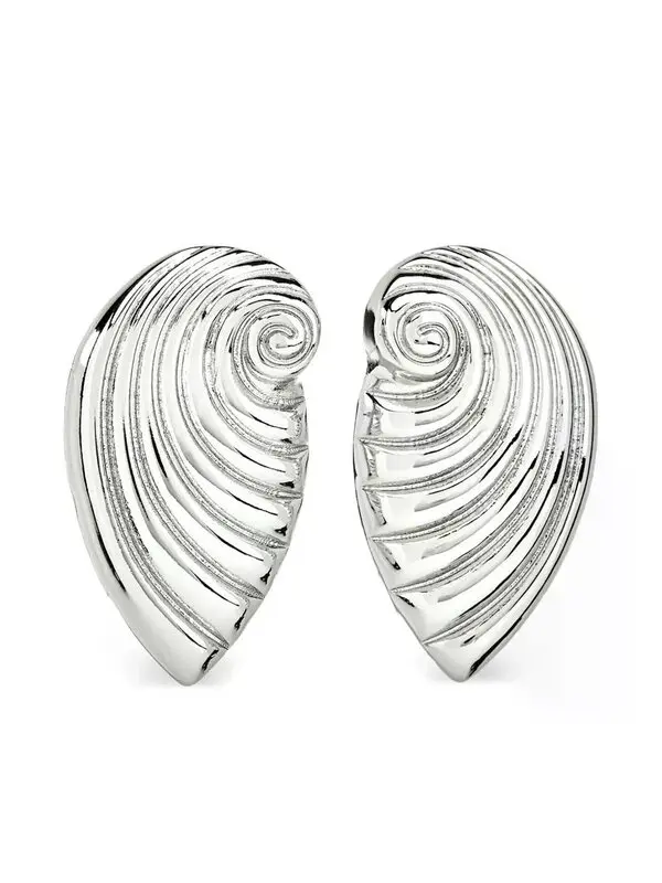 KENNETH JAY LANE Seashell Earrings - Silver