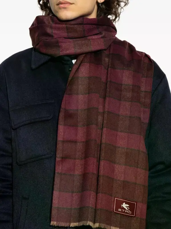 Etro Checked Wool Scarf