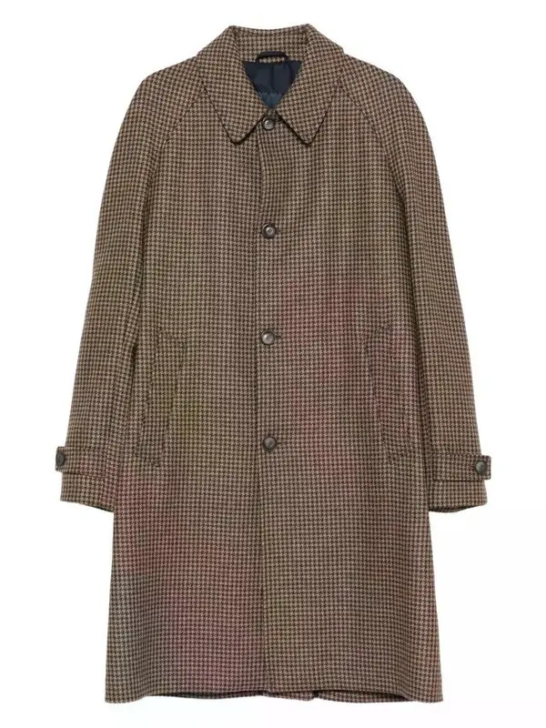 Herno Houndstooth Button Coat