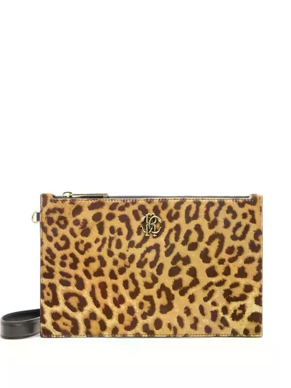 Roberto Cavalli Leopard Print Clutch