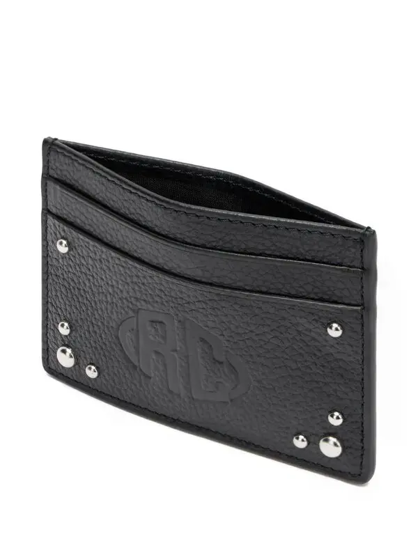 Roberto Cavalli Embossed-logo Studded Cardholder