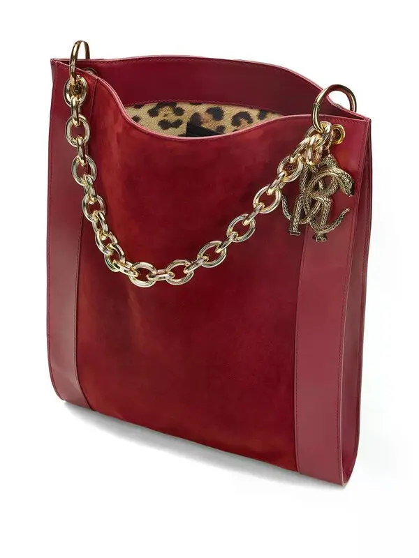 Roberto Cavalli Chain-embellished Shoulder Bag - Red