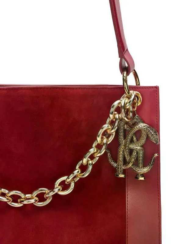 Roberto Cavalli Chain-embellished Shoulder Bag - Red