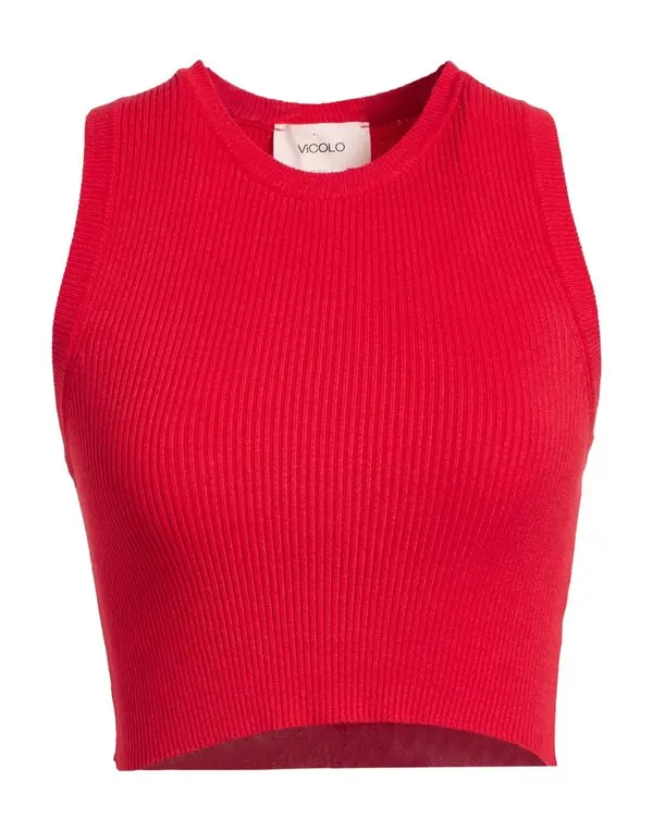 VICOLO Ribbed-knit Crop Top
