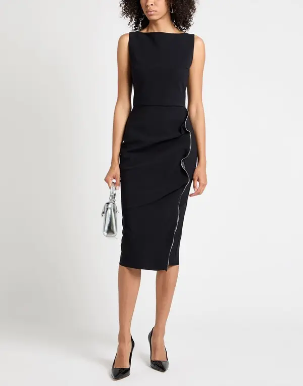 black bodycon birthday dress One-Shoulder Midi-Knee Length-Bodycon-Sheath-Plus-Petite  size-Cocktail-Wedding Guest-Black Gold Fantasy – ElysiaBliss