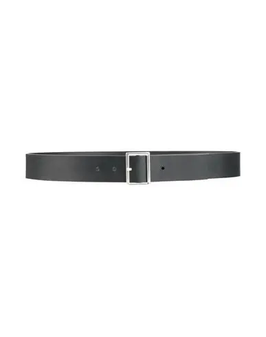 Sandro Leather Belt With Buckle - Black