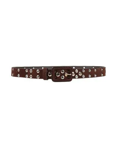 Sandro Studded Leather Belt - Brown