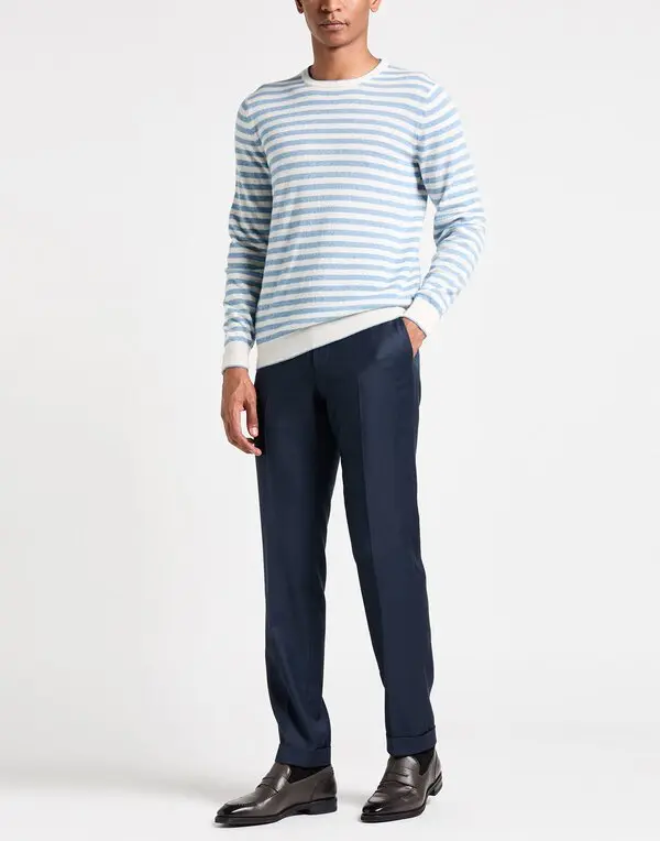Fedeli Striped Virgin Wool And Cashmere Sweater