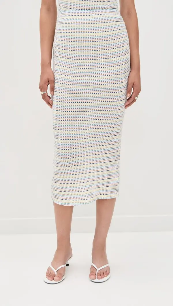 LE BOP Stretch Knit Midi Skirt