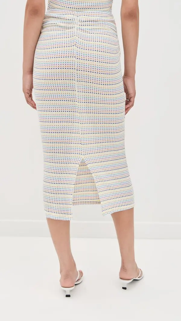 LE BOP Stretch Knit Midi Skirt