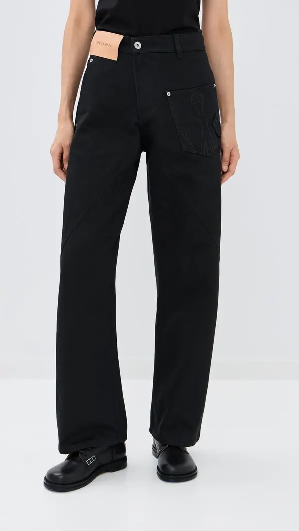 JW Anderson Twisted Workwear Jeans - Black