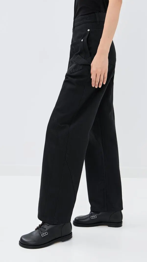 JW Anderson Twisted Workwear Jeans - Black