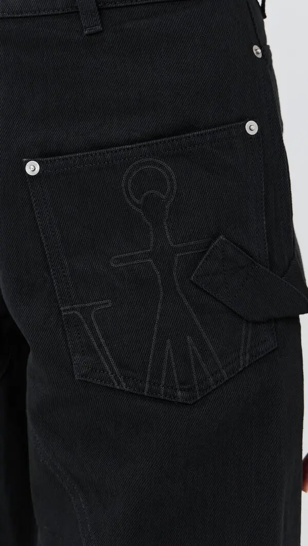 JW Anderson Twisted Workwear Jeans - Black
