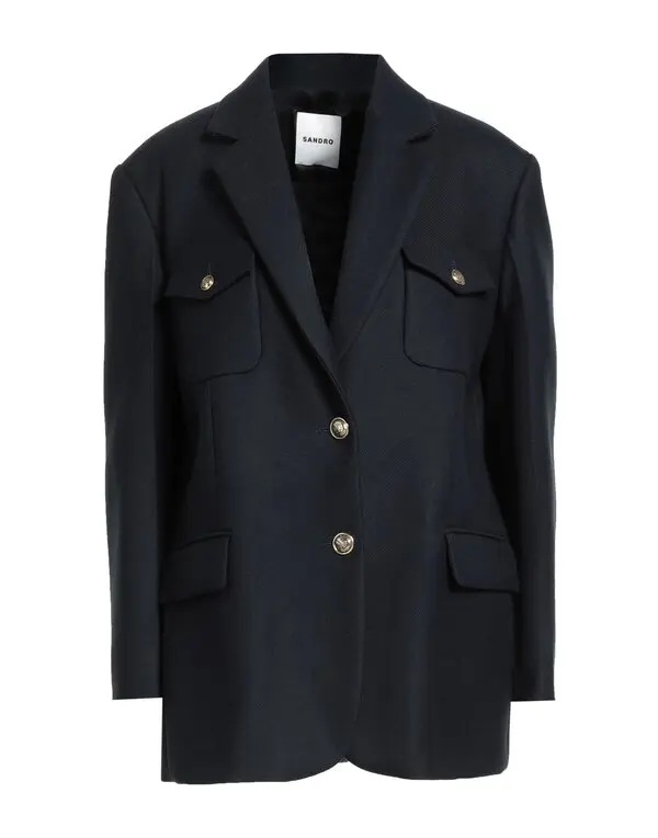 Sandro Single-breasted Flannel Blazer