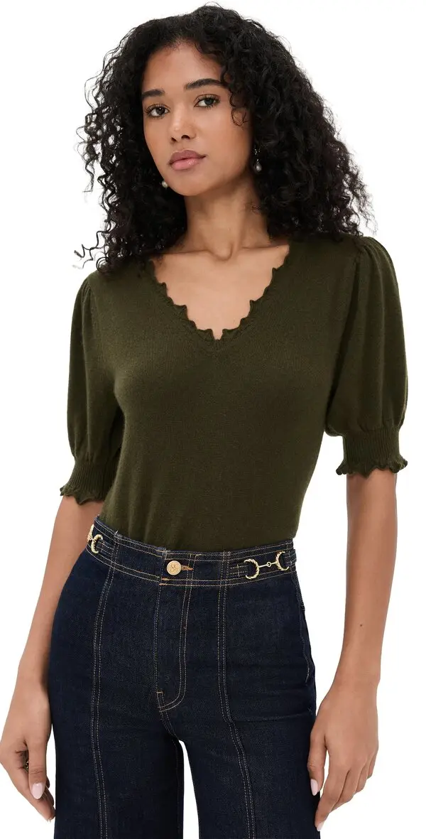 Ulla Johnson Cashmere Short Sleeve Top