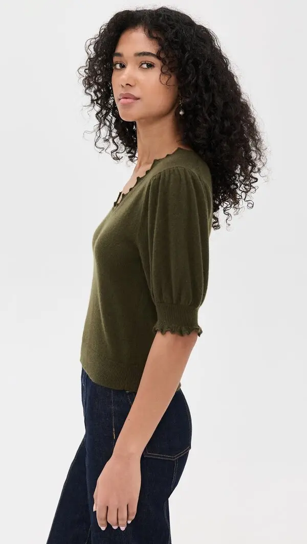 Ulla Johnson Cashmere Short Sleeve Top