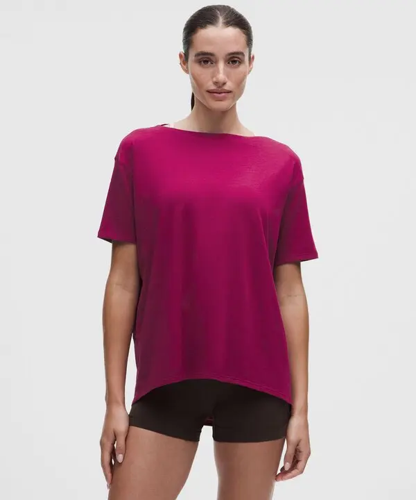 Lululemon Organic Cotton T-shirt - Raspberry Rave
