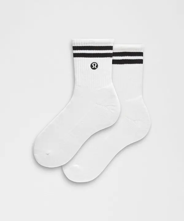 Lululemon Daily Essential Quarter Socks - White/black